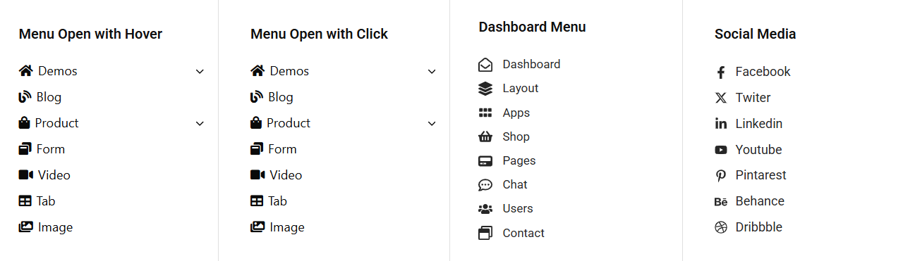 Vertical Menu – RT Mega Menu